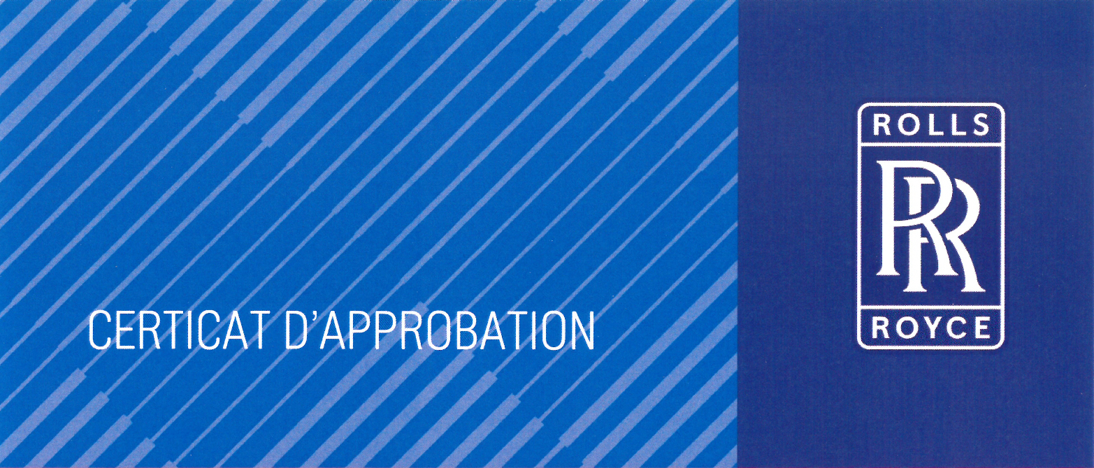 Gami | Rolls-Royce Certificate of Approval - Groupe Gami